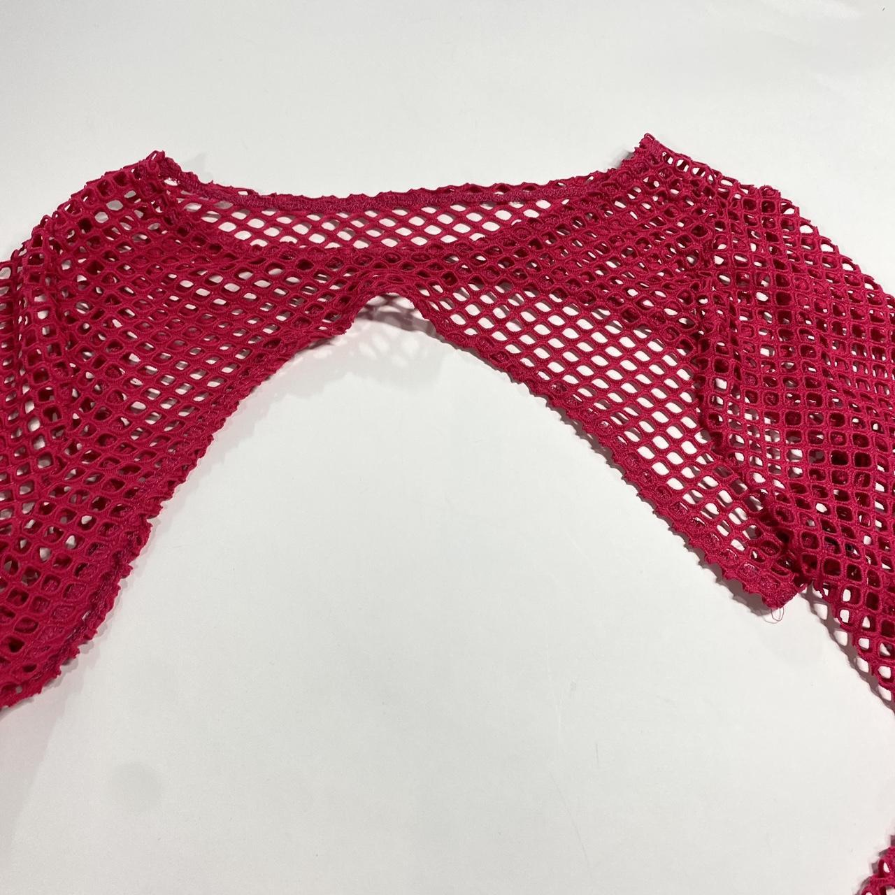 Vintage hot pink mall goth mesh shrug Hot and sexy... - Depop