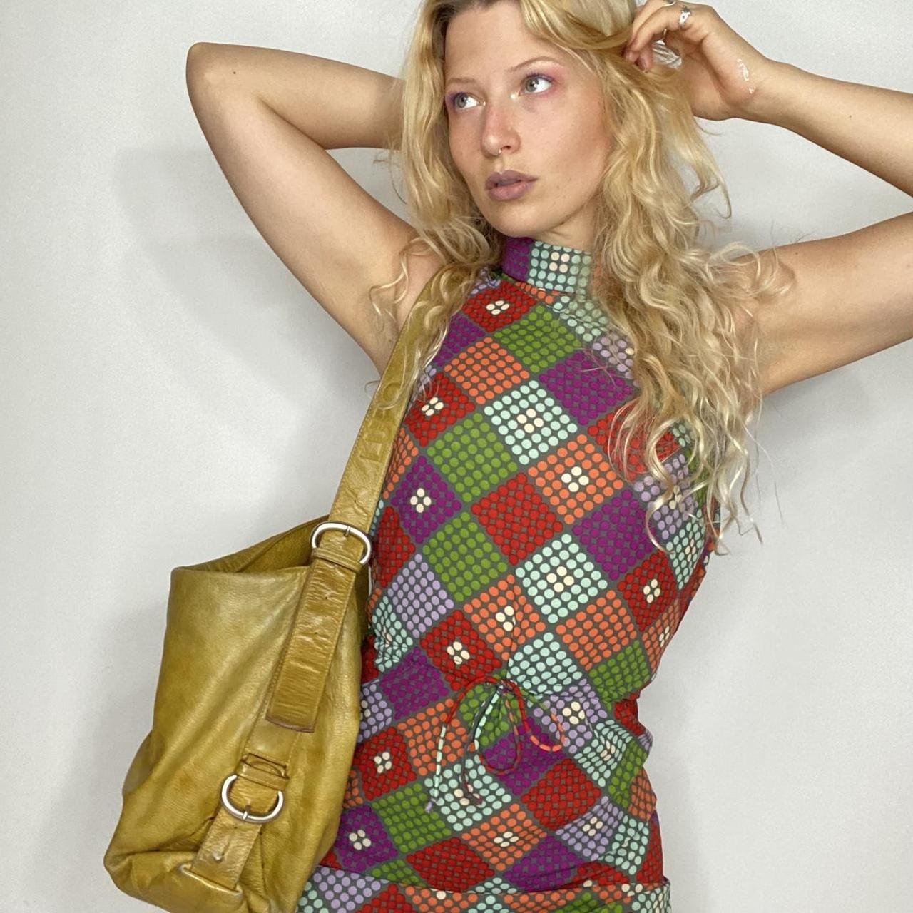 Y2k does 60s vintage sundress. Super retro funky... - Depop