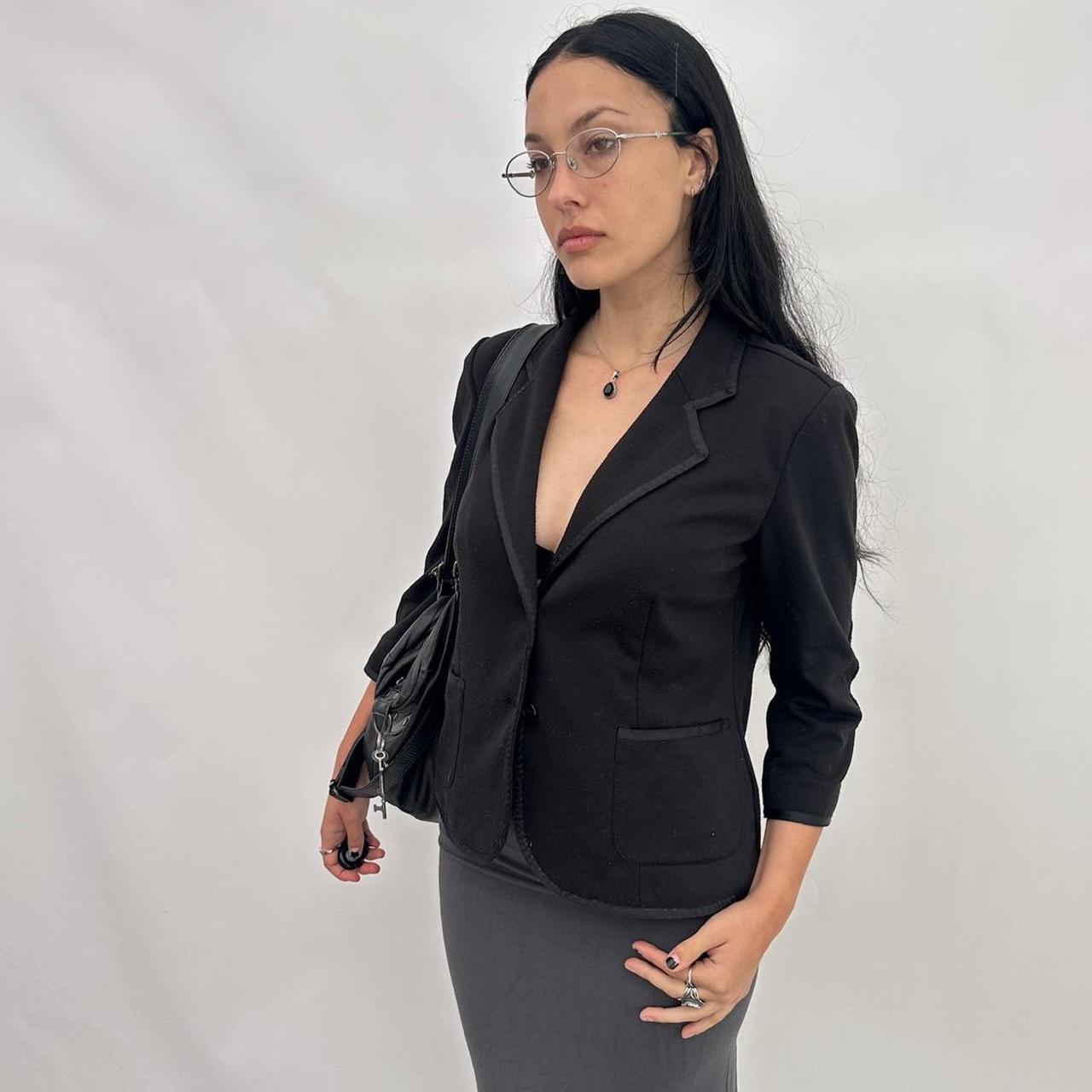 Gabbriette Black office siren cropped blazer. So... | Depop