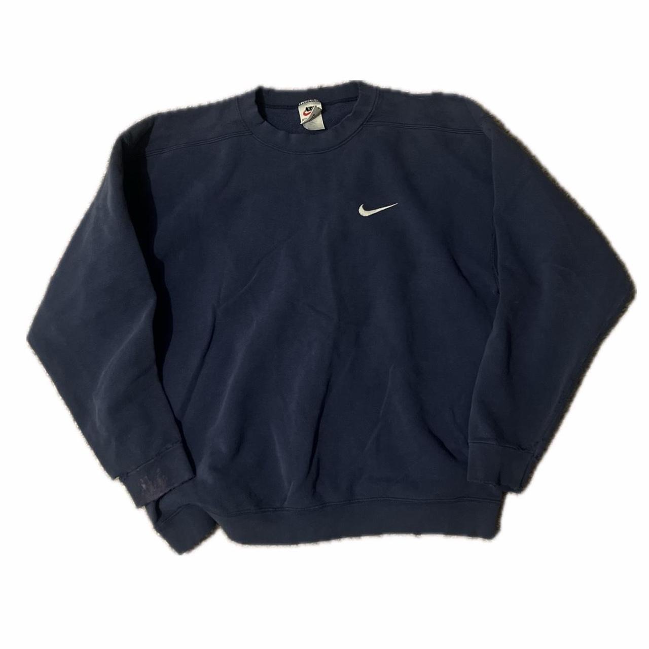 Vintage navy blue Nike crewneck - Depop