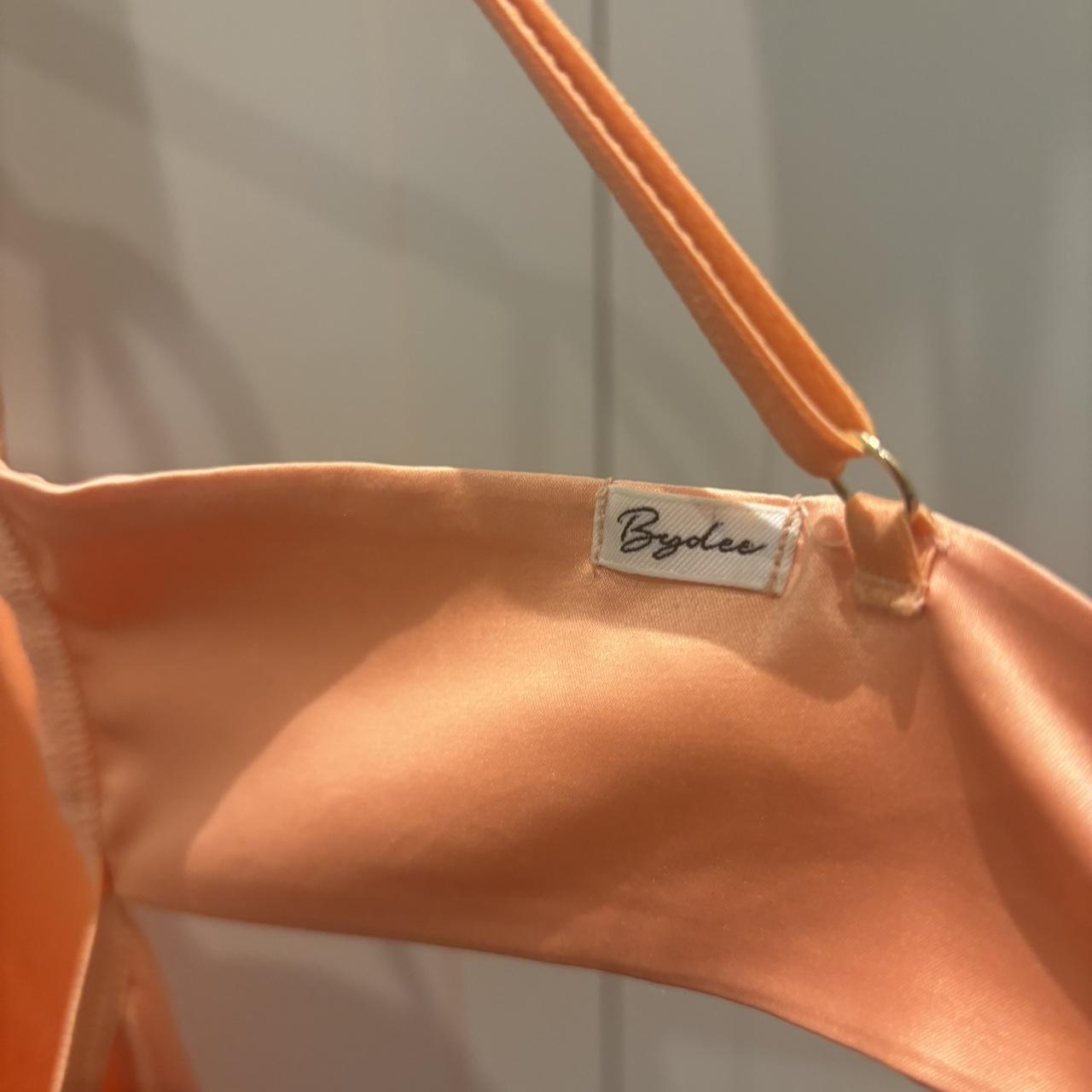 bydee slip dress - orange/peach retail - $150 worn... - Depop