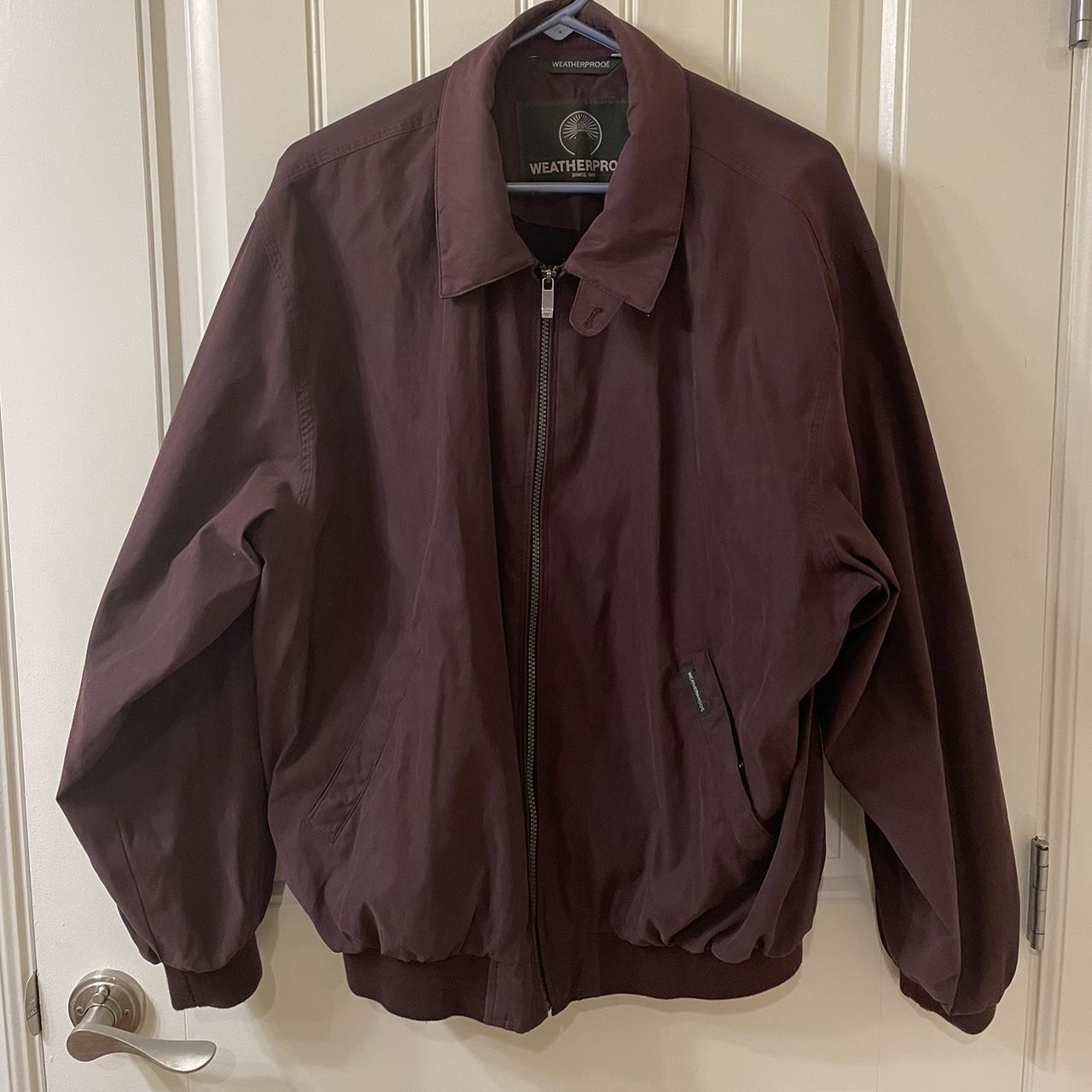 Collared Weatherproof golf zip up bomber jacket... - Depop