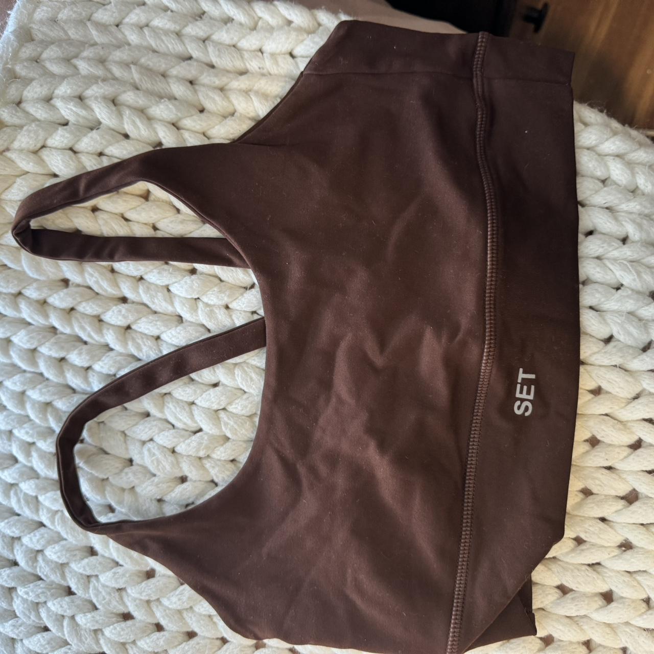 Set active brown sports bra - Depop