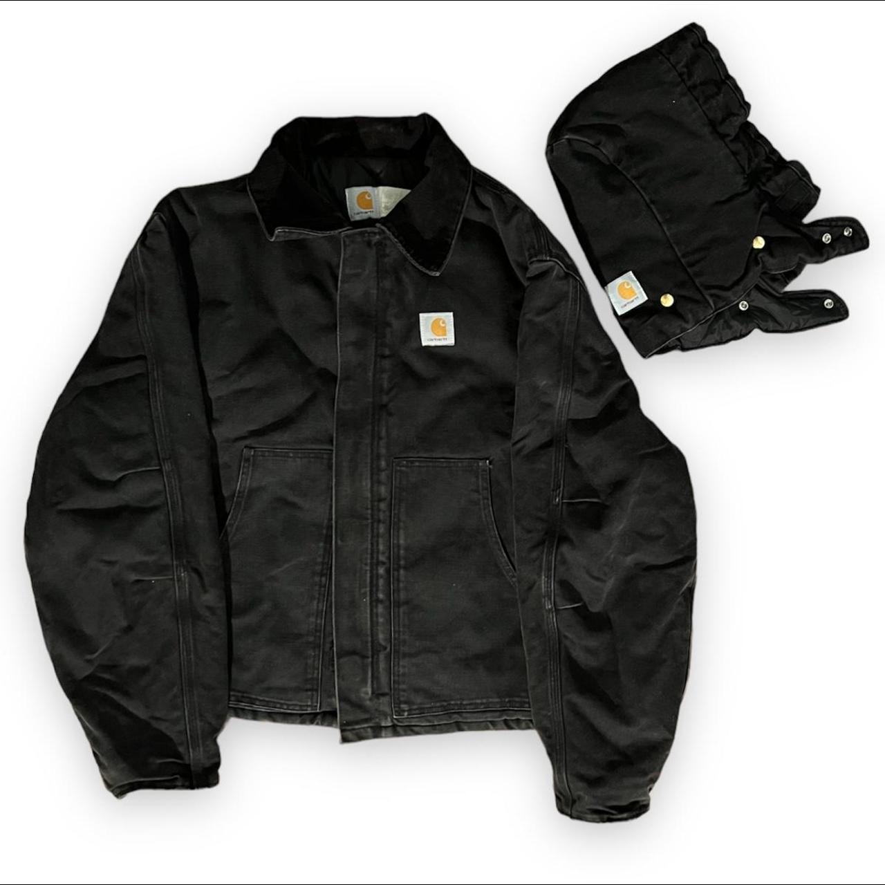 Vintage Black Carhartt Jacket With ATTACHABLE... - Depop