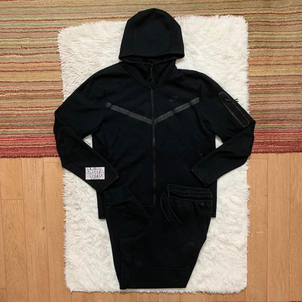 Nike tech fleece black full tracksuit, very rare... - Depop