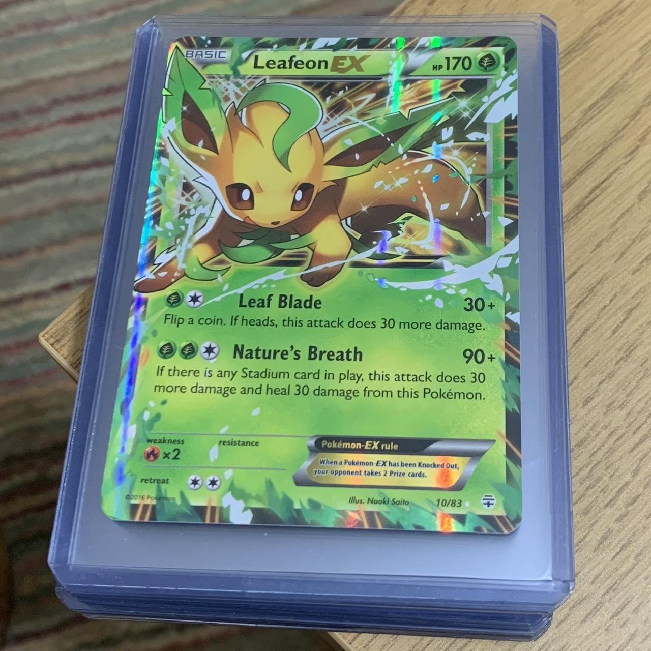 - Leafeon EX 10/83 Pokémon card - Comes with the... - Depop