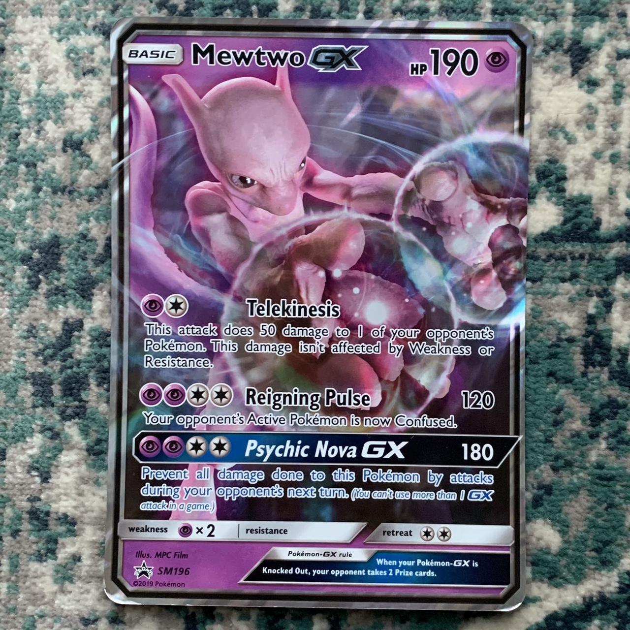 - Mewtwo GX SM196 jumbo Pokémon card - Comes with... - Depop