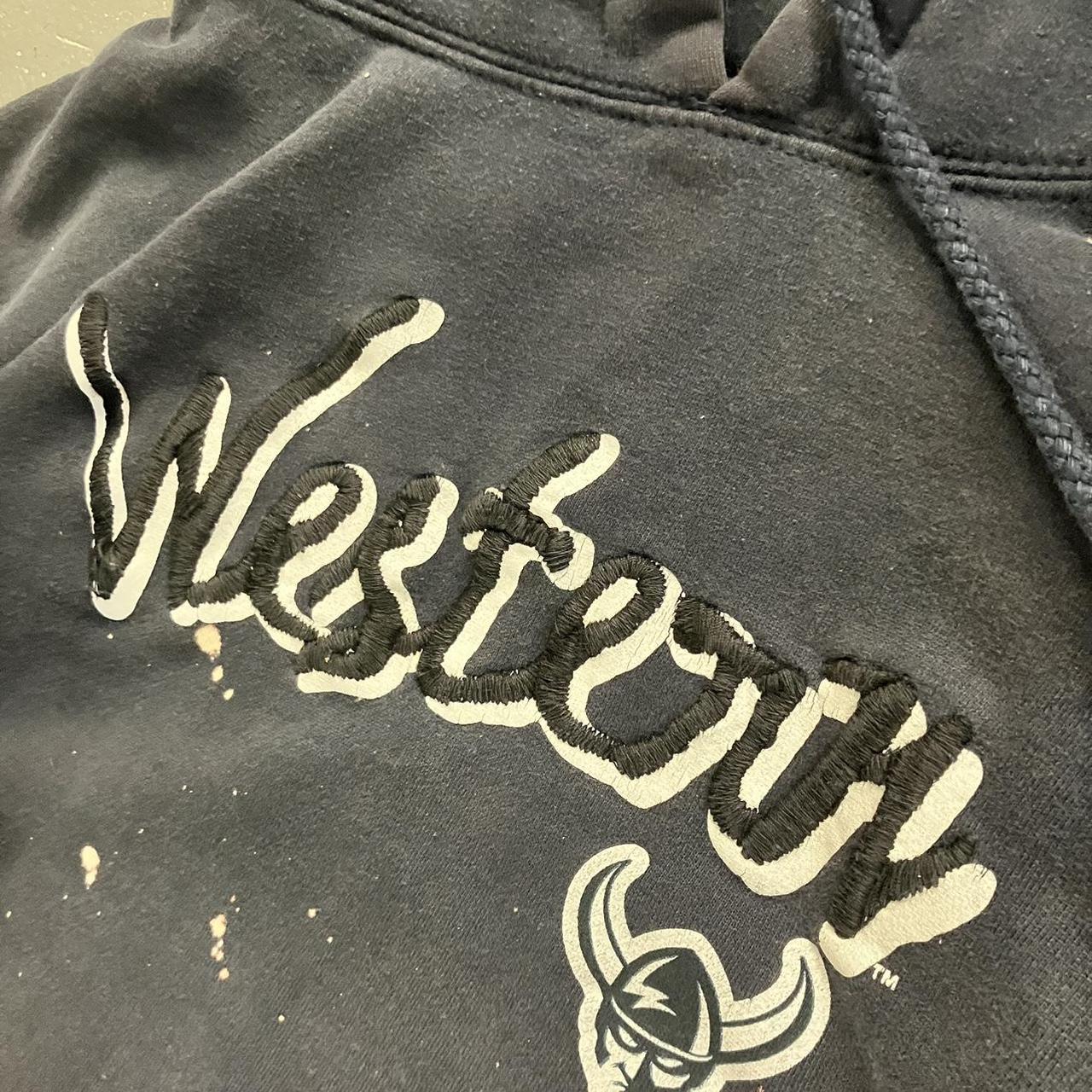 Vintage WESTERN UNIVERSITY Hoodie Really nice bleach... - Depop