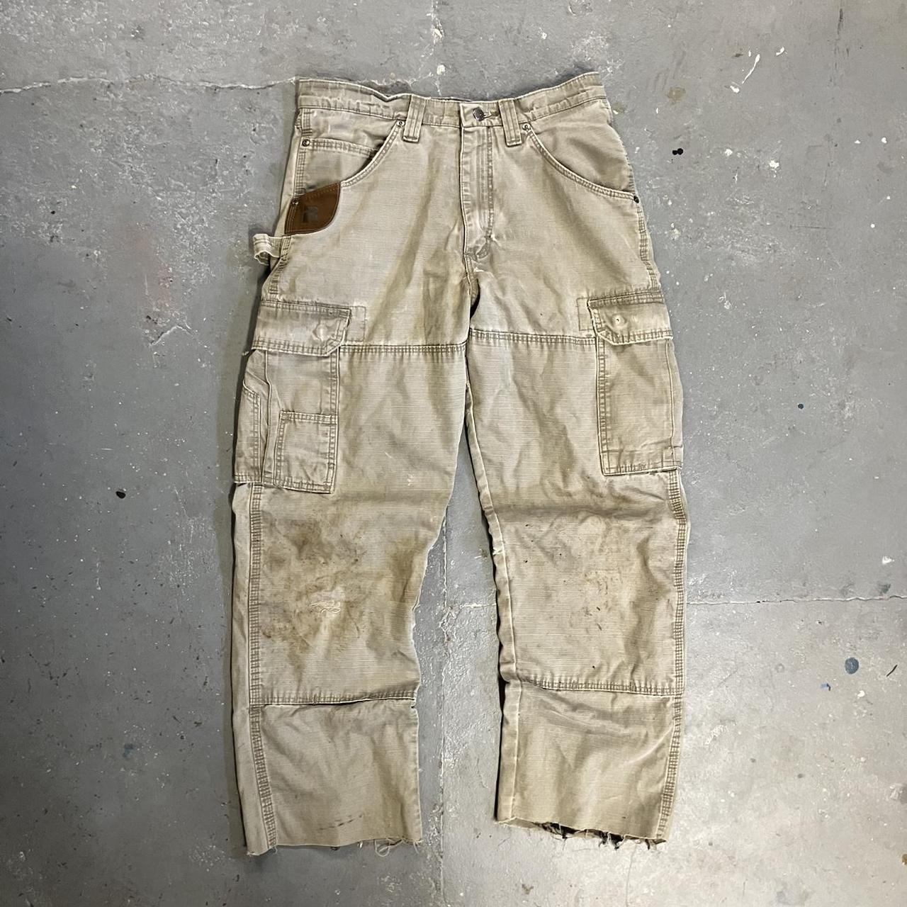 Wrangler Riggs Cargo Pants Flannel... - Depop