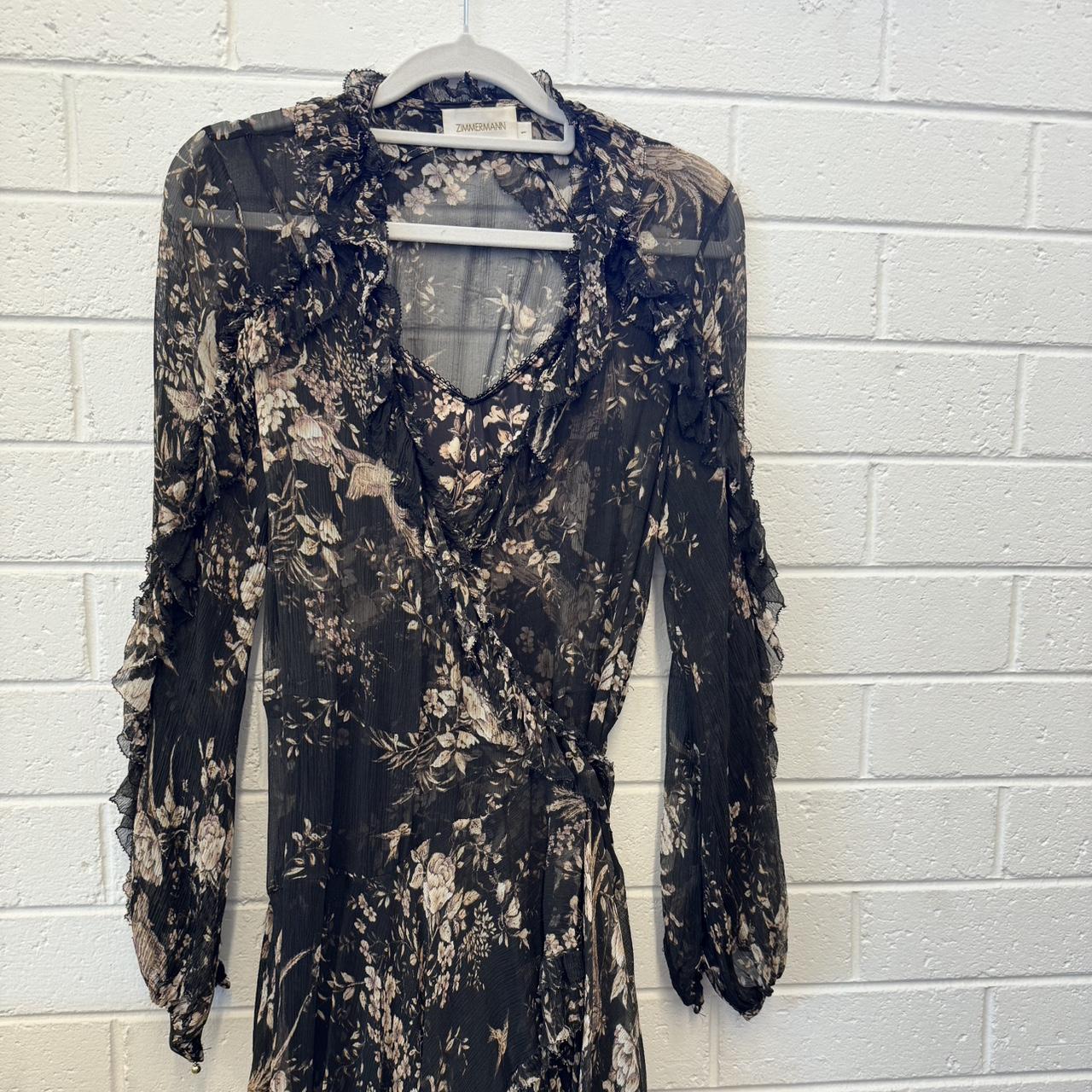 Zimmerman silk wrap dress Come with the slip dress - Depop