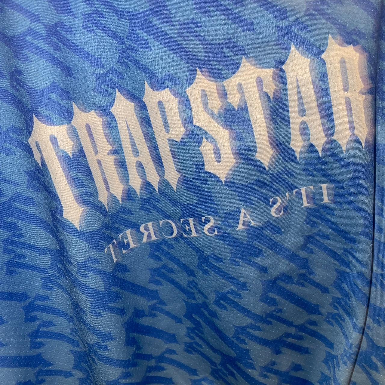 Trapstar football top blue 2022 #trapstar #football... - Depop