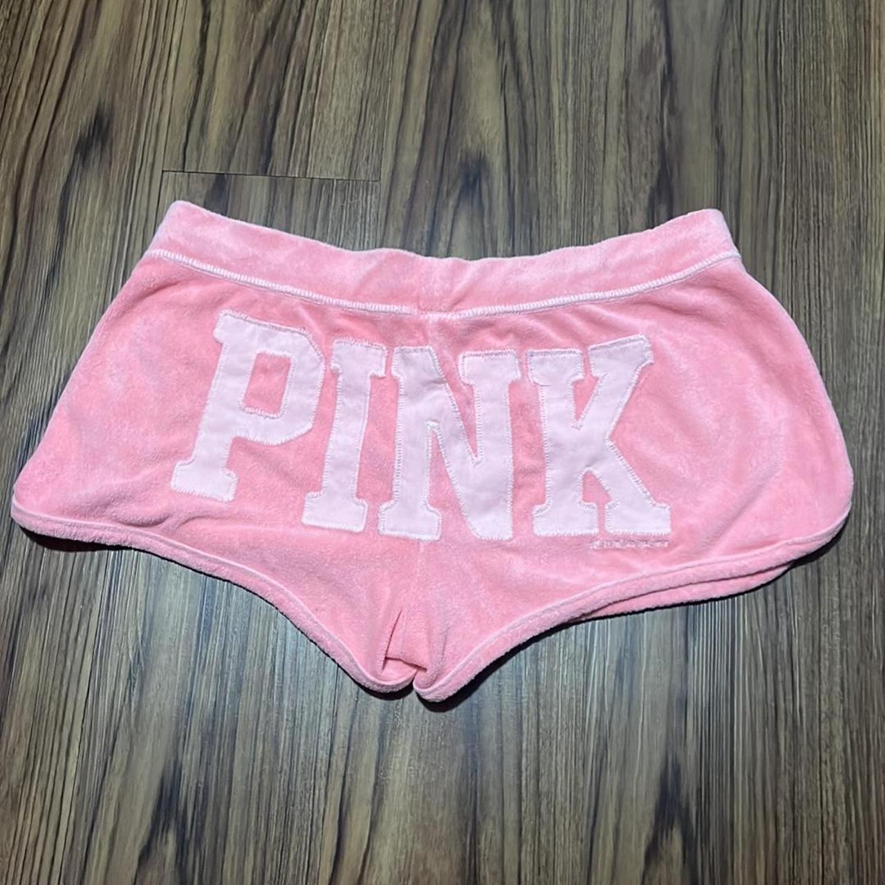 Victorias Secret PINK Terry Cloth Shorts for... - Depop