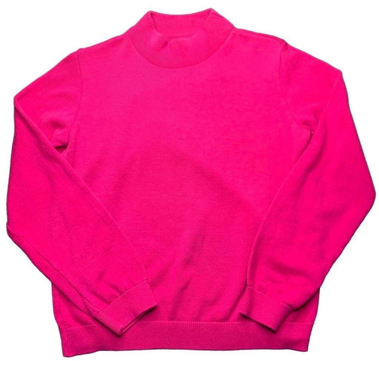 Pendleton Women’s Small Pink Mock Neck Pullover... - Depop