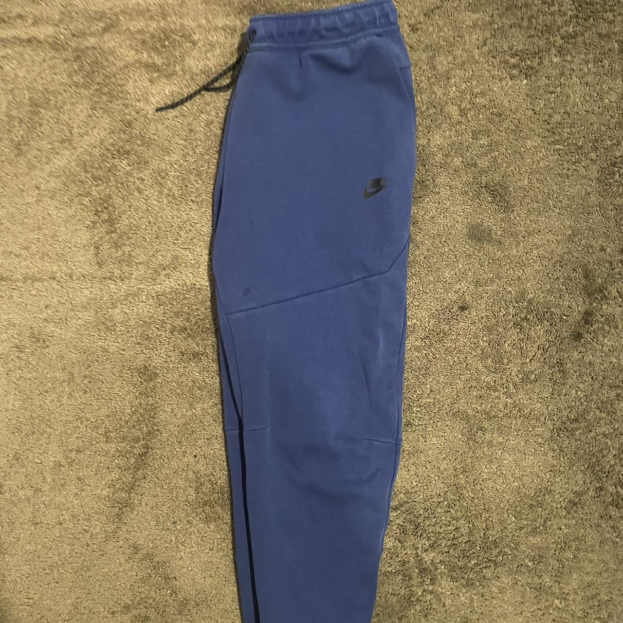 Blue Nike Tech Fleece Pants - Depop