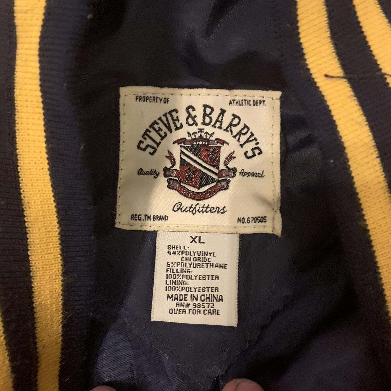 Black and yellow Michigan Wolverines varsity jacket... - Depop