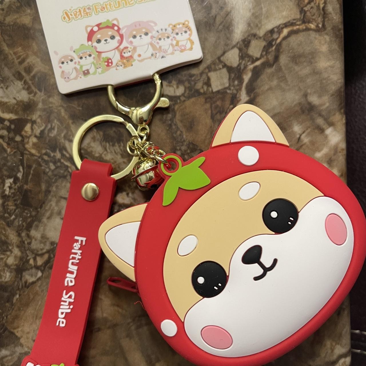 Cute keychain fortune Shibe coin purse - Depop