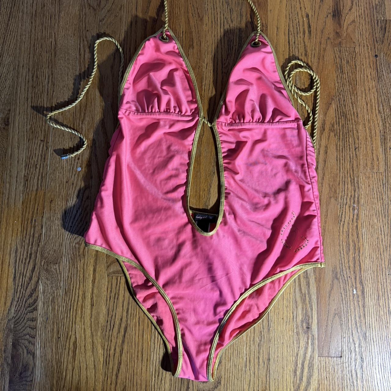 Babyphat one piece RARE Super cute belly cut out... | Depop