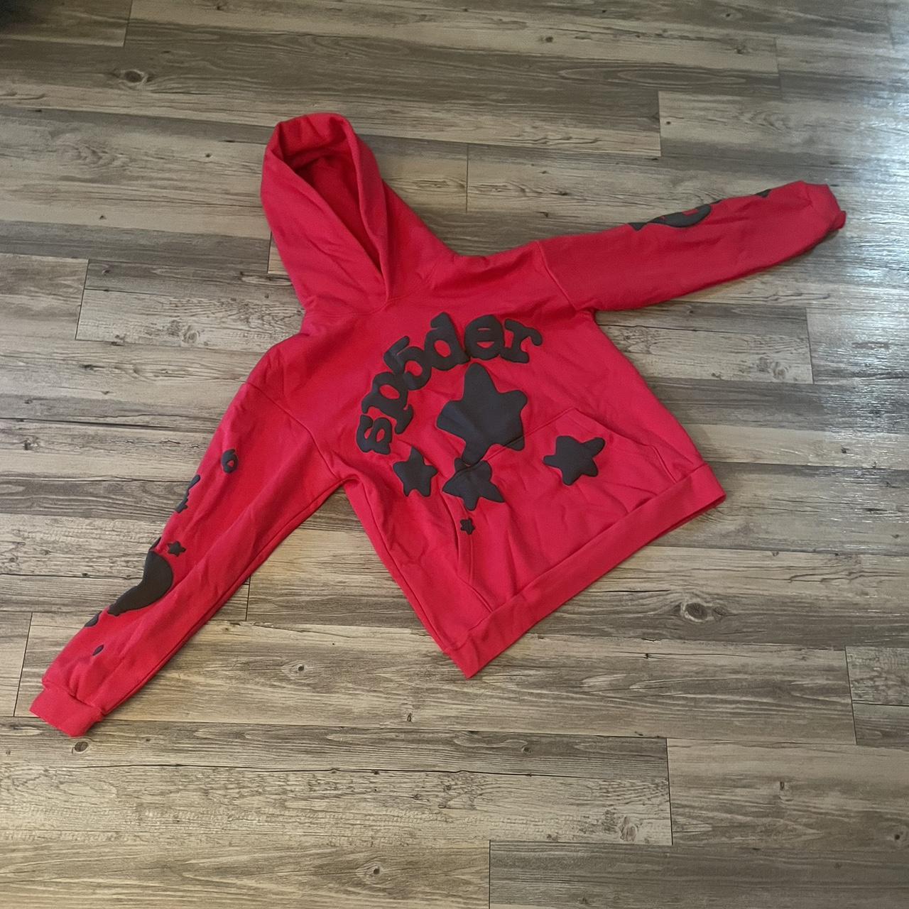 Red spider hoodie size large - Depop