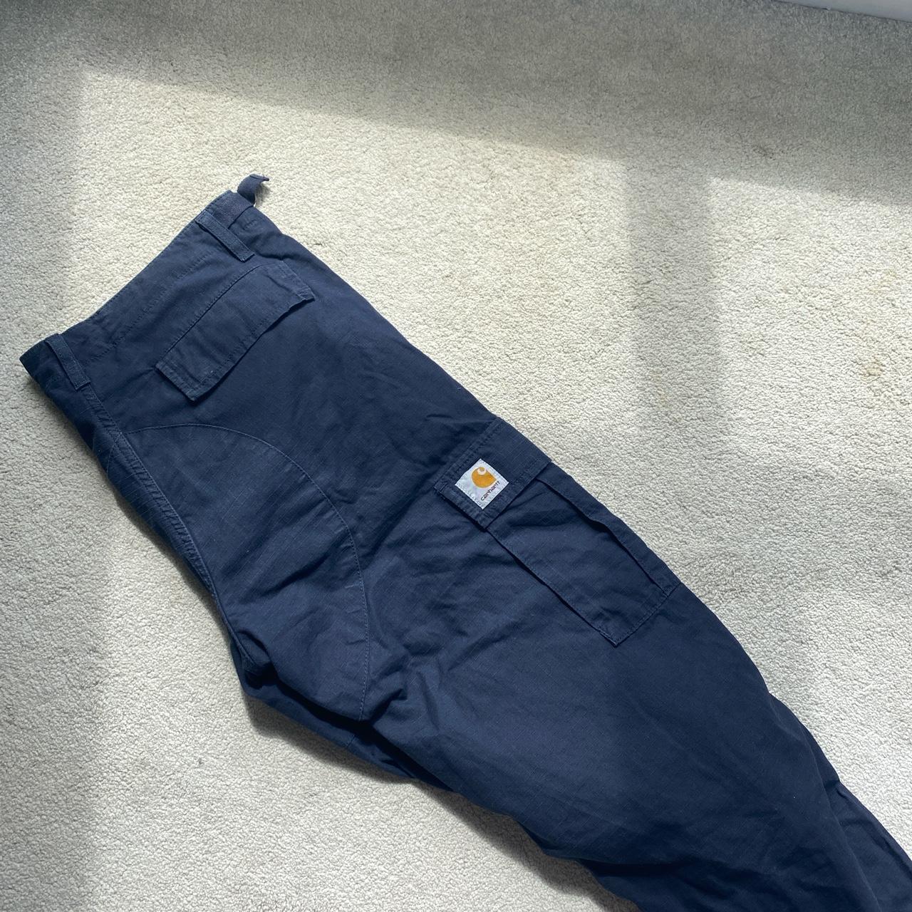 Carhartt navy aviation pants. Perfect condition only... - Depop