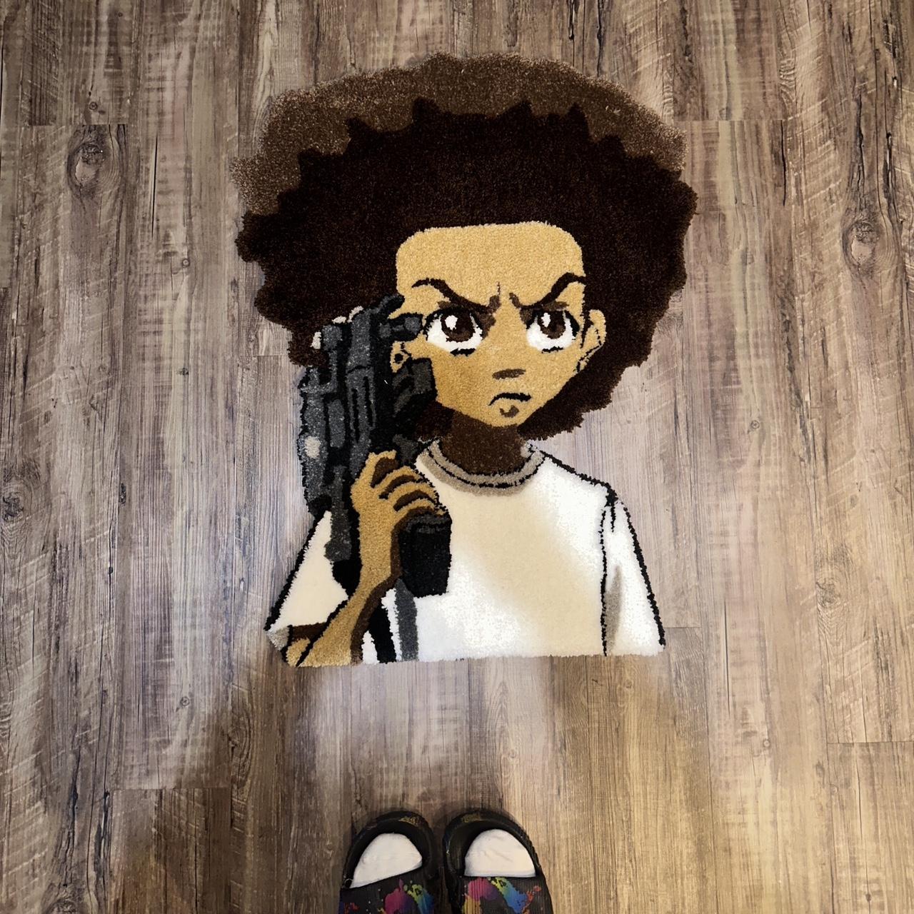 Handmade “Huey” Boondocks rug 2ft wide, 2.8ft long... - Depop