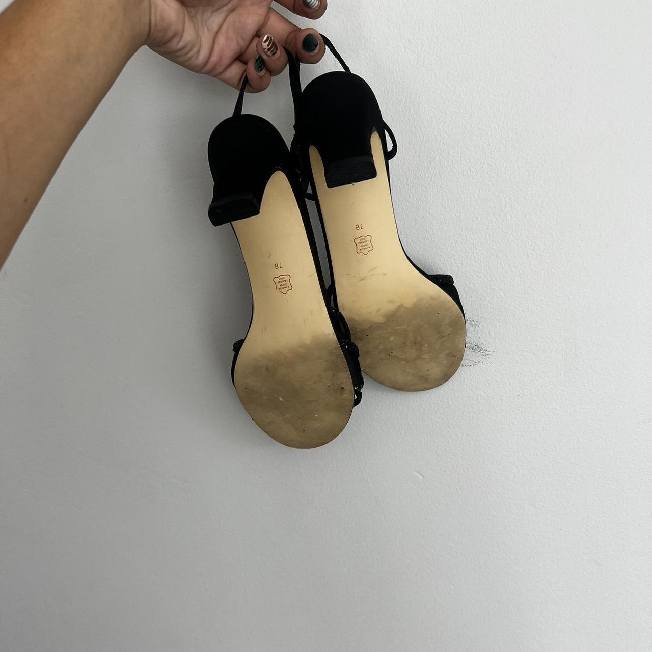 Black Y2k night out sparkly kitten heels Slight... - Depop