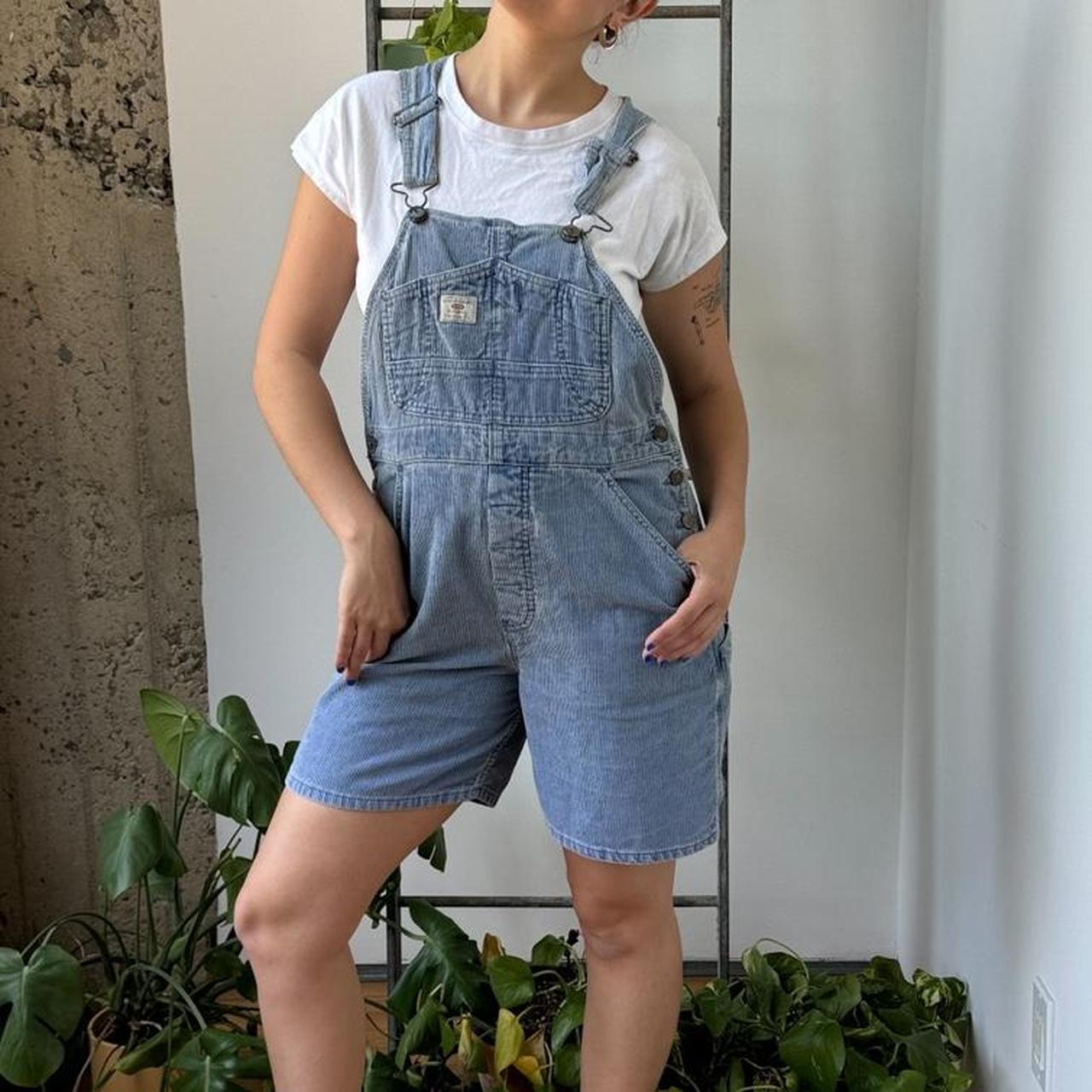 vintage union bay blue indie corduroy overalls... - Depop