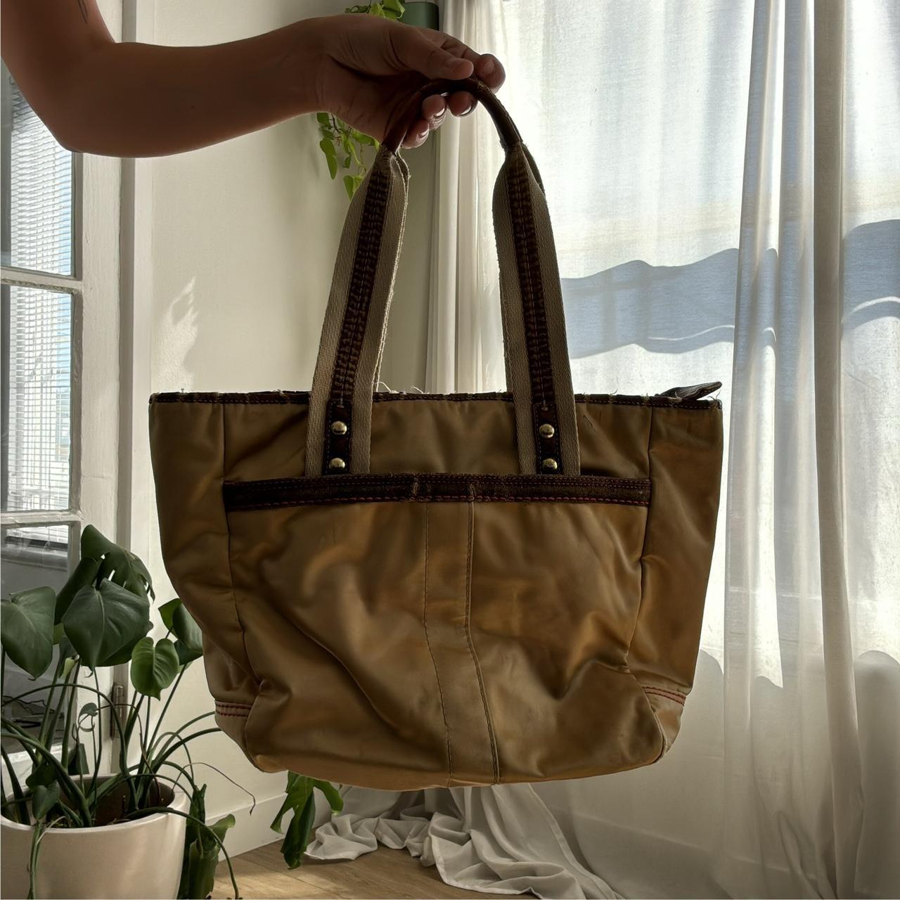 gold and brown y2k coach shoulder bag has some... | Depop