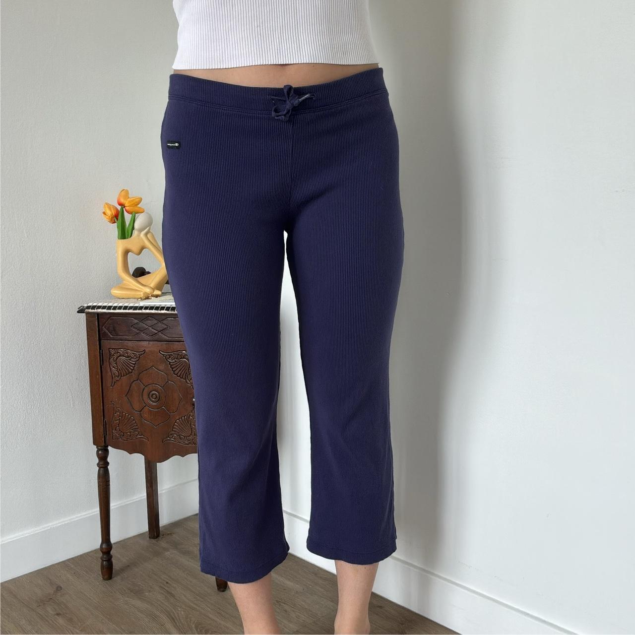 Vintage navy blue sporty champion capris Tag is... | Depop