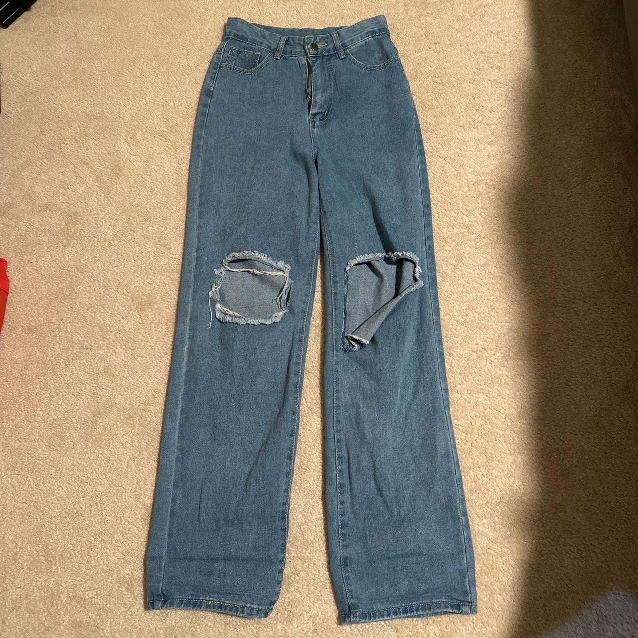 high rise denim jeans super comfy waist - 24 to... - Depop