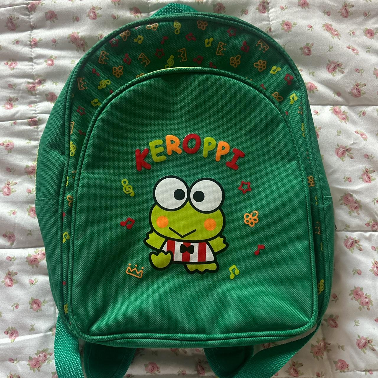 green keroppi backpack super cute and in great... - Depop