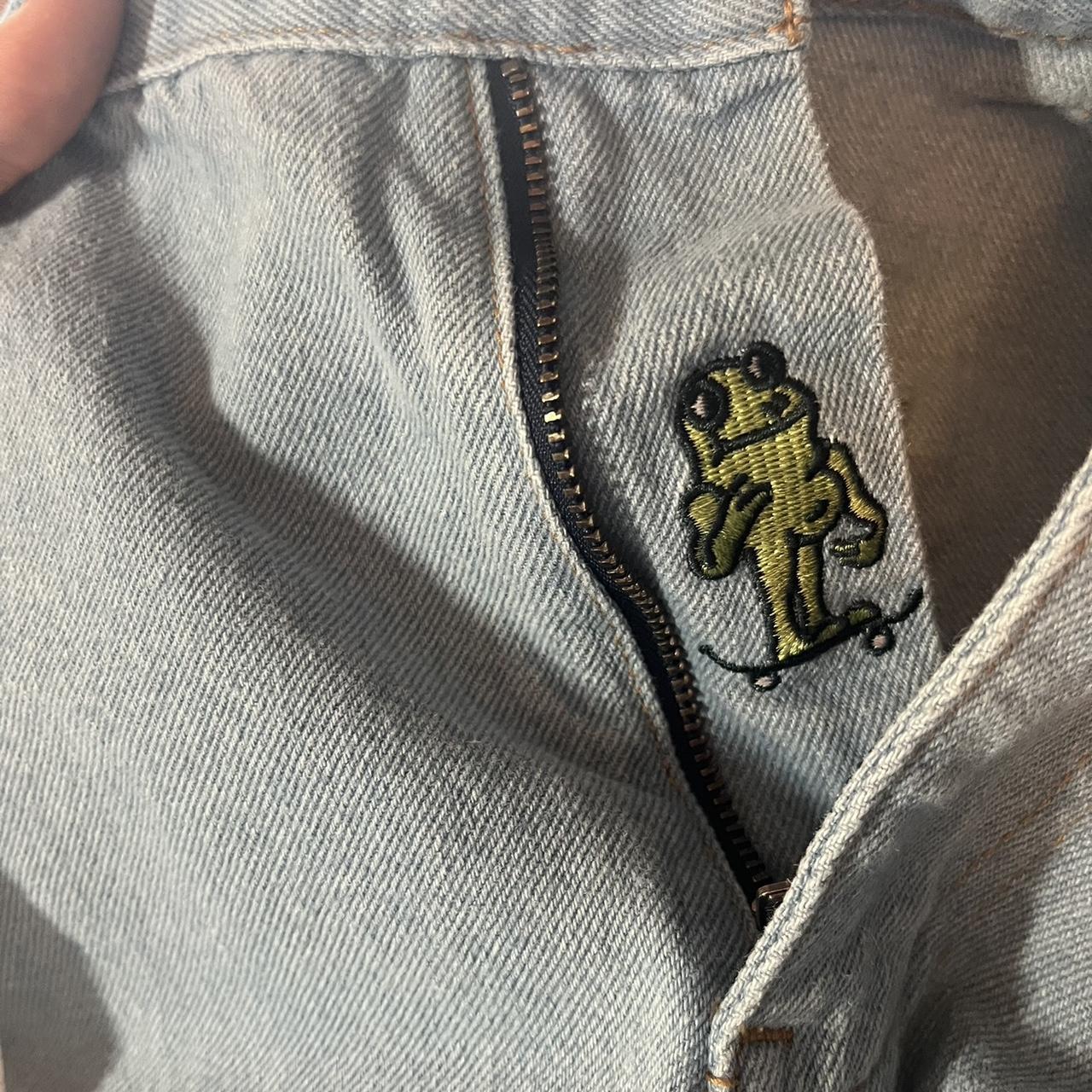 Liquid Lagoon double denim flare - Depop