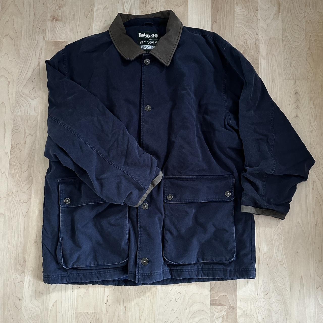 XXL Navy blue Timberland jacket Super heavy weight... - Depop