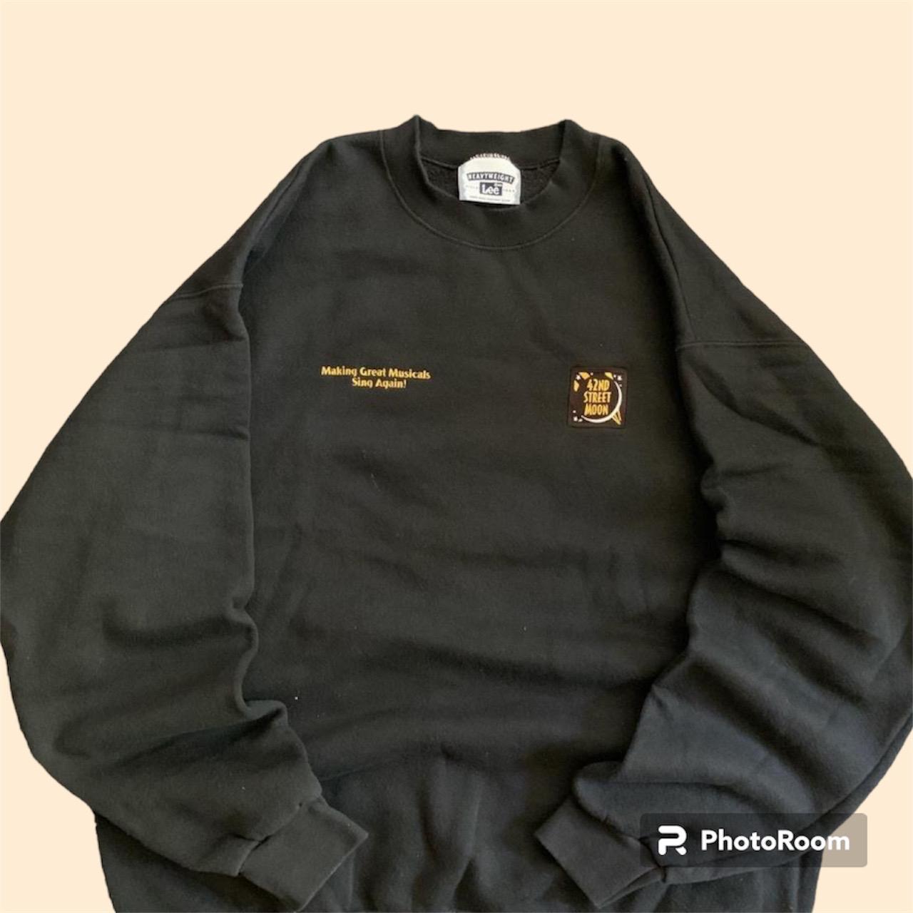 Vintage Black Heavy Weight Lee Crewneck Tag Size:... - Depop