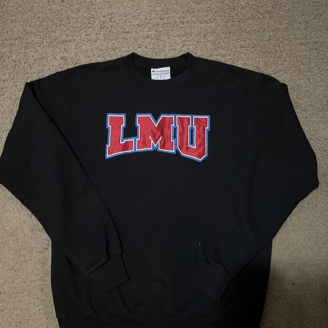 LMU Champion Sweater In Great Condition Size... - Depop