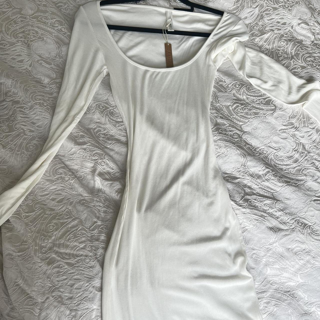 SKIMS - Soft Lounge White long-sleeve stretch jersey... - Depop