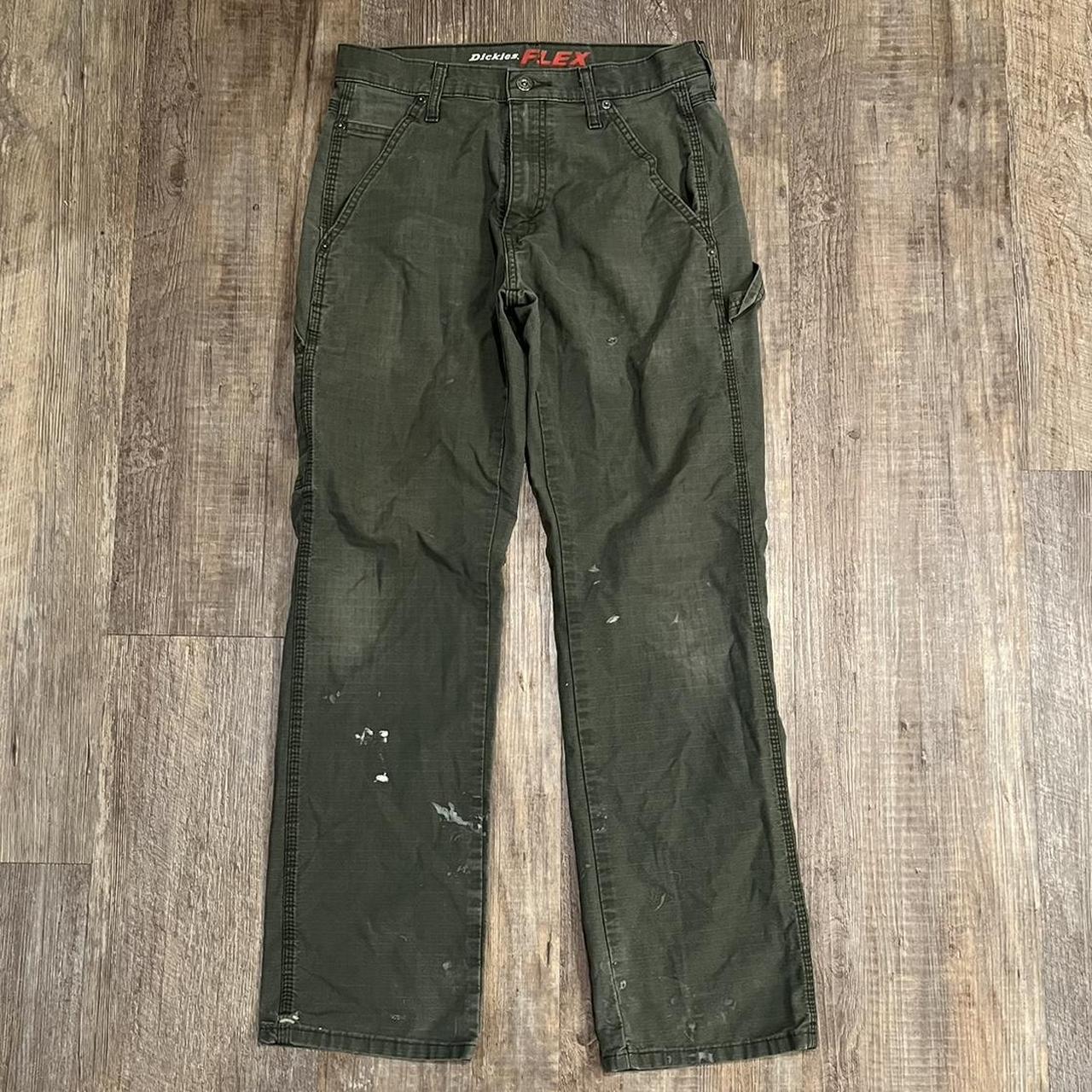 Green dickies work pants Size 30x32 Some... - Depop