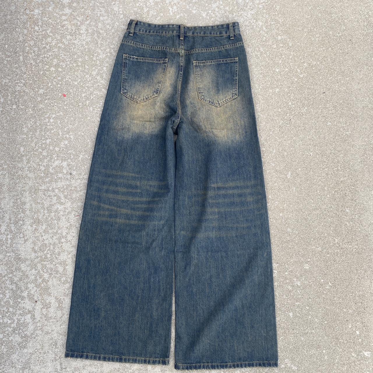 Baggy wide leg jnco style jeans Fits a size 32x32... - Depop