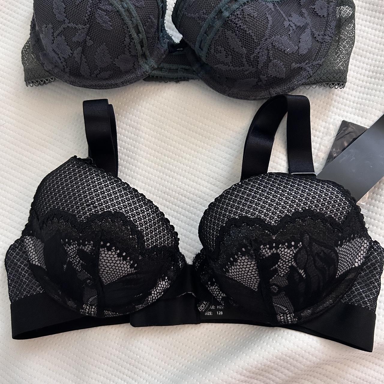 Heidi Klum and Lovable bras 34b black and blues 3... - Depop