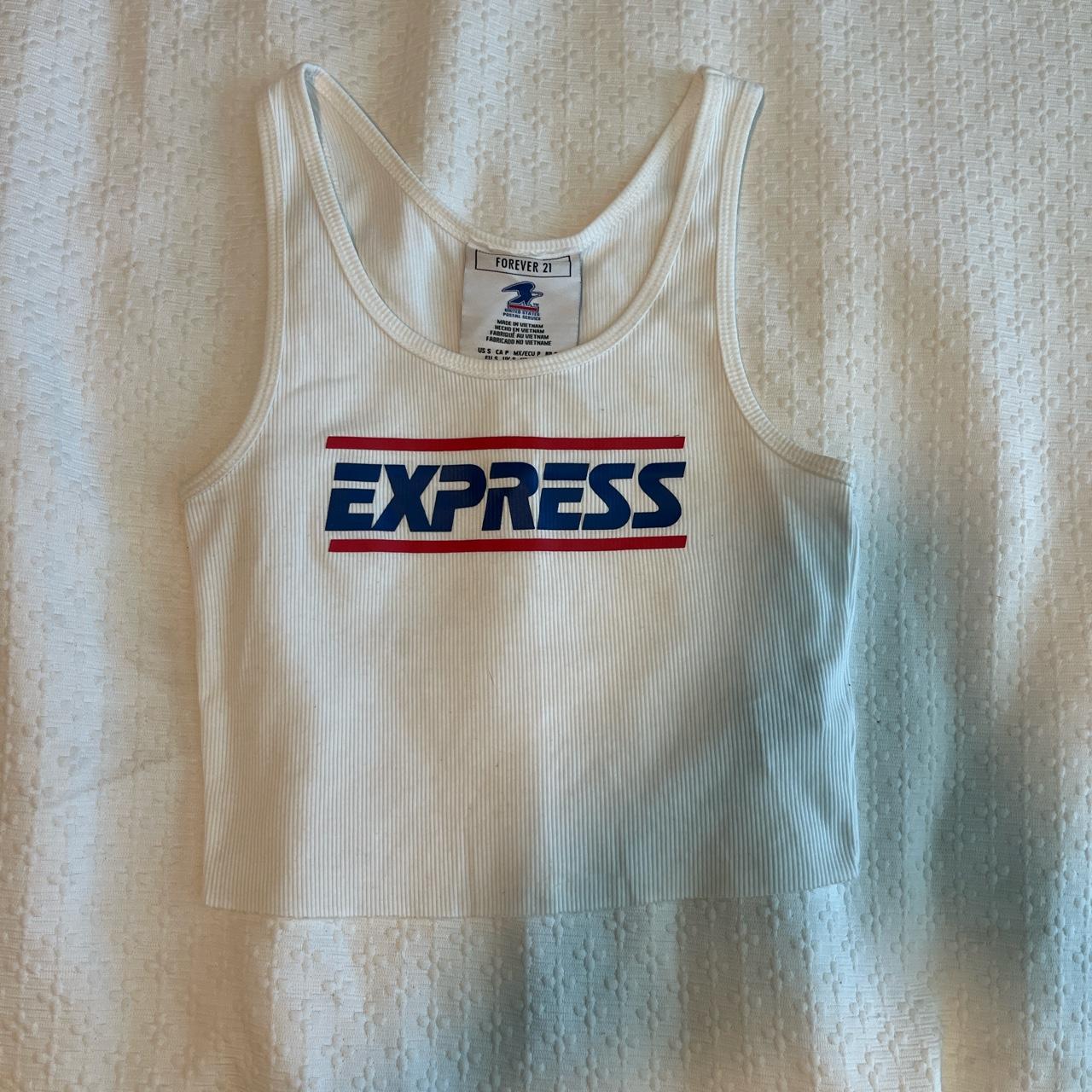 US POSTAL SERVICE Cropped Tank Top Forever 21 Worn... - Depop