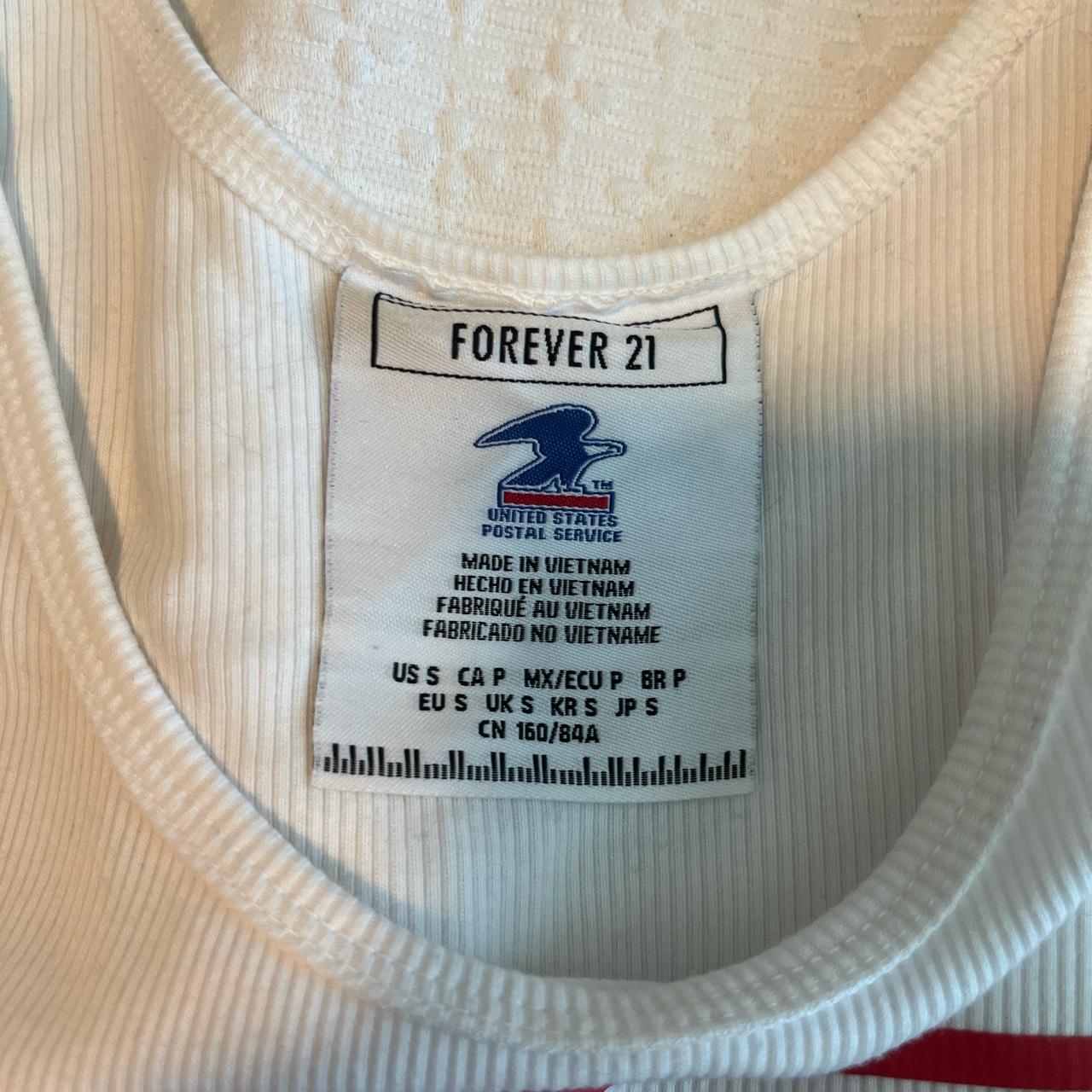US POSTAL SERVICE Cropped Tank Top Forever 21 Worn... - Depop