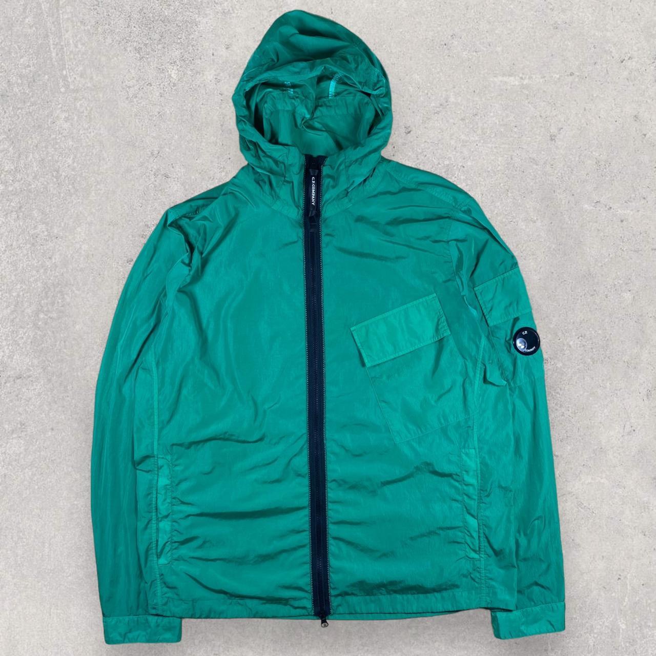 CP Company Chrome Garment Dyed Lens Green Zipped... - Depop