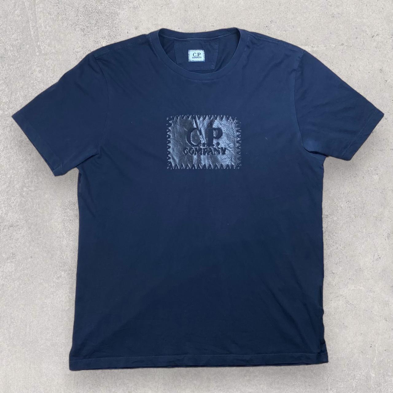 CP Company Printed Navy & Black T Shirt Size:... - Depop