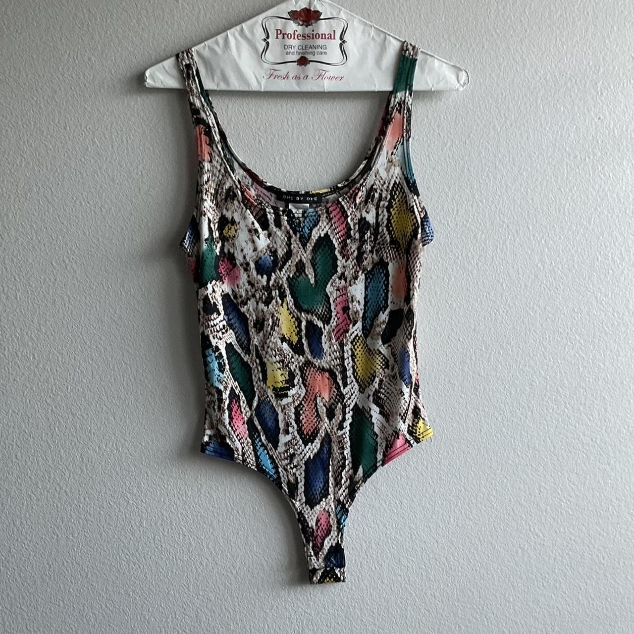 Snake print bodysuit with cheeky bottom #snakeskin... | Depop