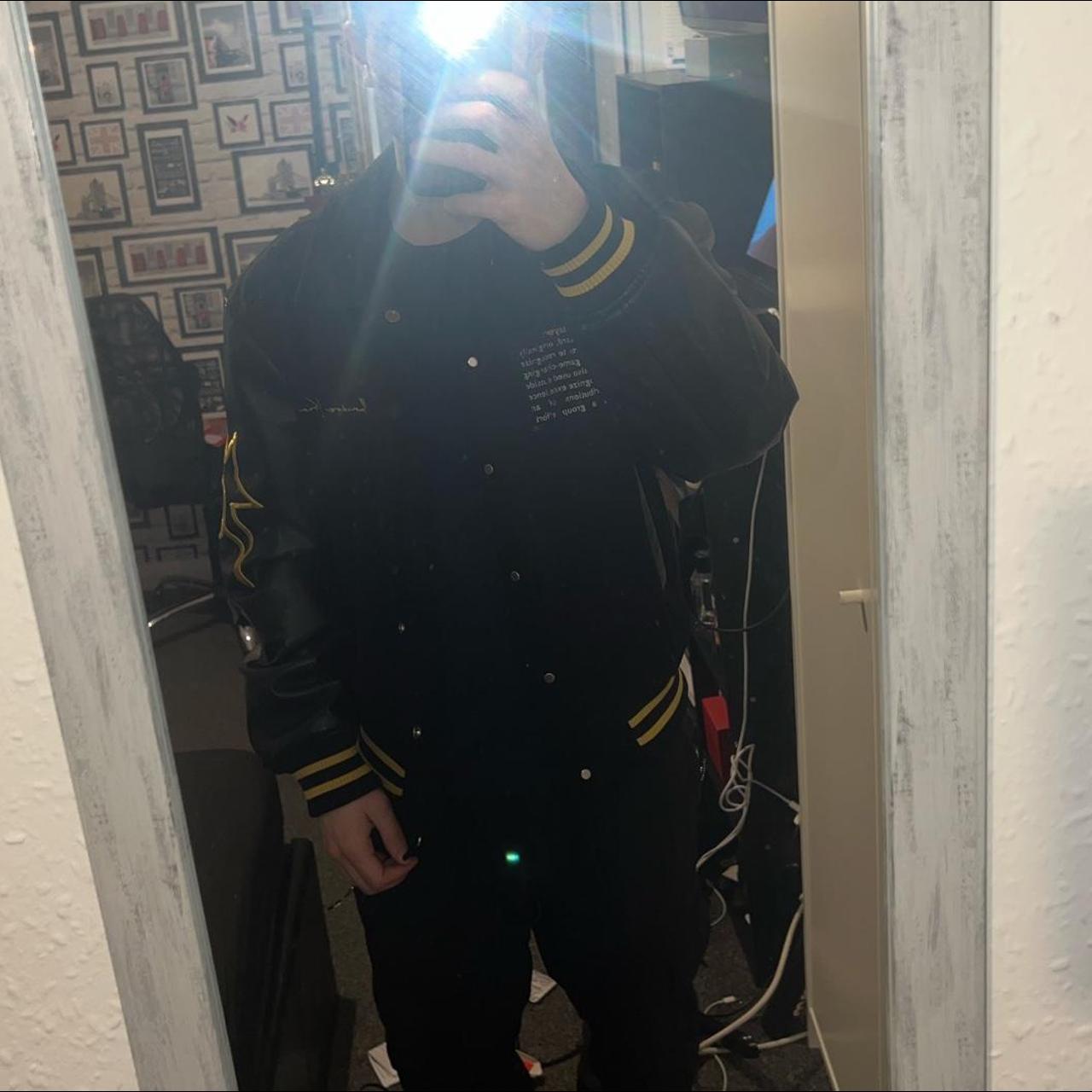 MANIERE DE VOIR - MVP VARSITY JACKET (BLACK) SIZE -... - Depop