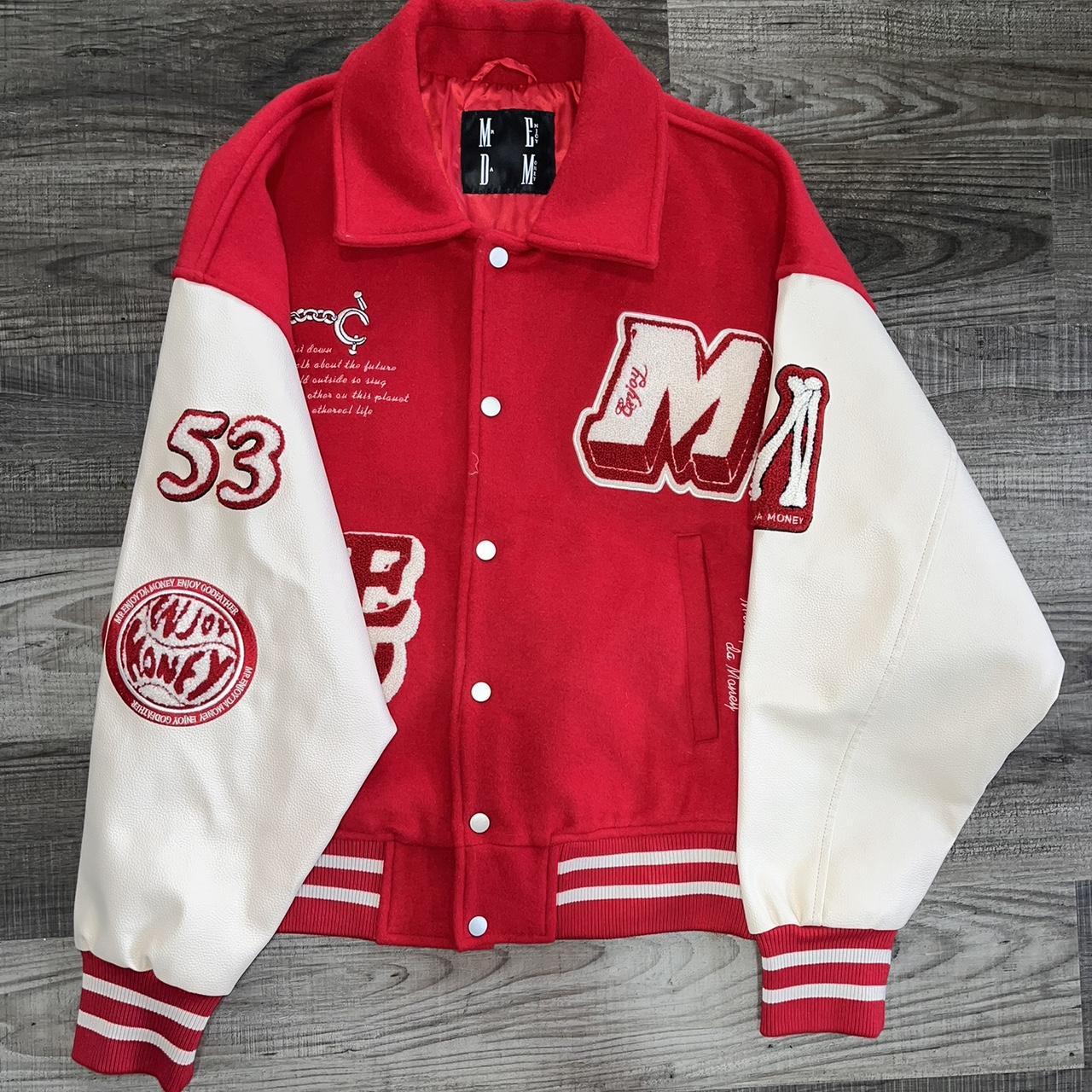 MEDM varsity jacket. Brand new condition - Depop