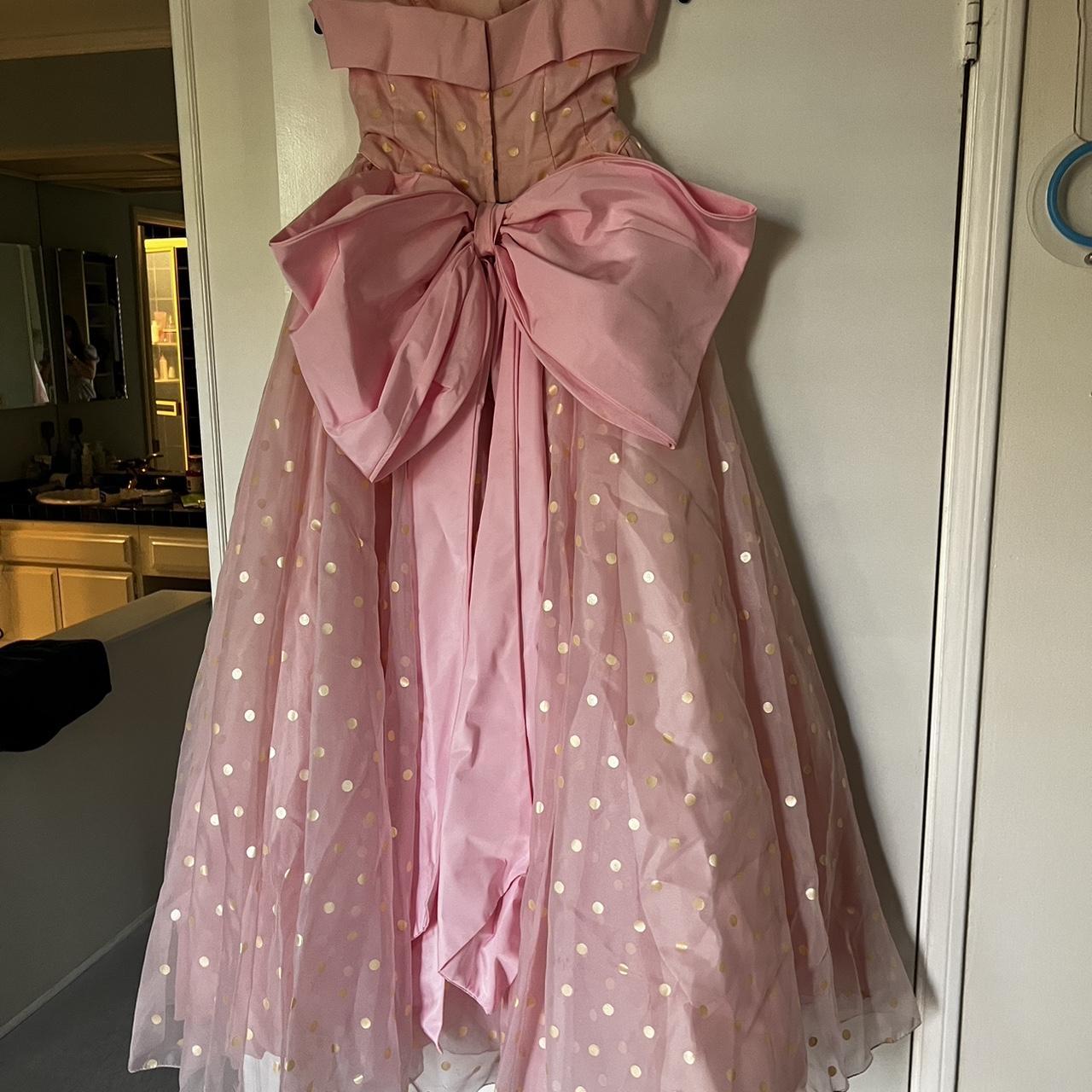 Vintage Mike Benet Formals pink strapless dress. SZ... - Depop