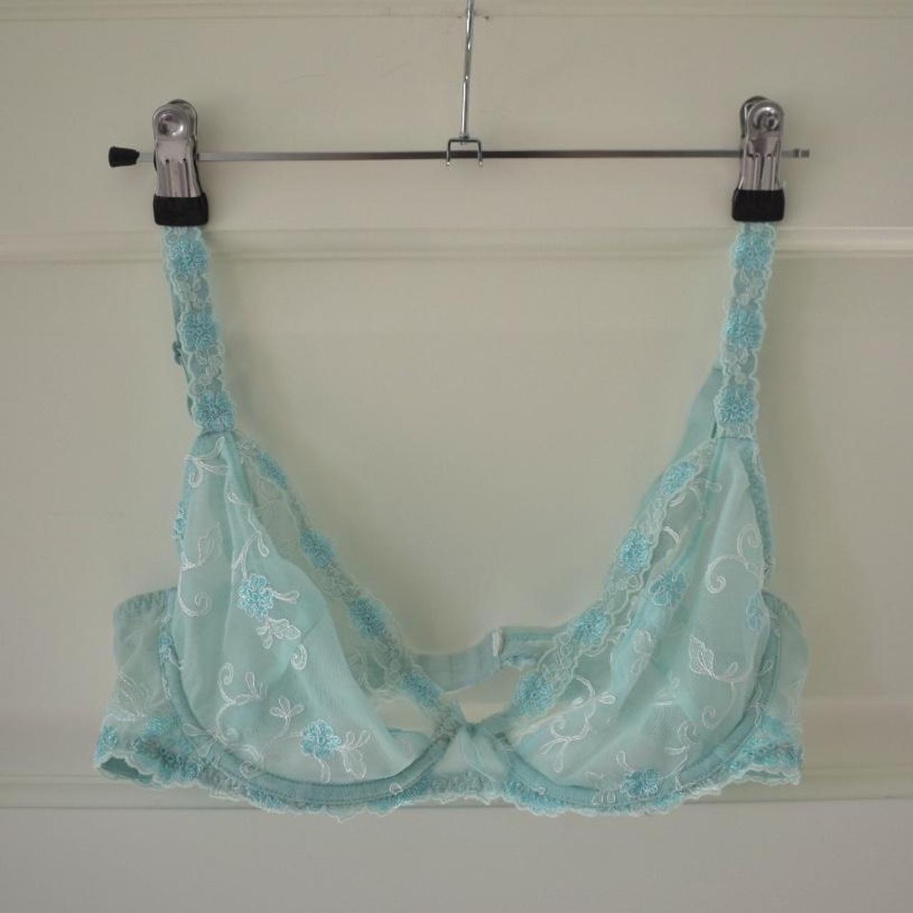 beautiful butterfly blue, lacey, bra... - Depop