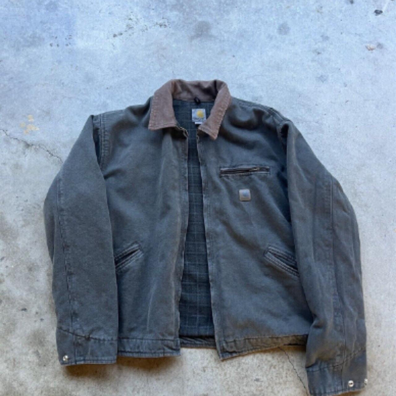 Vintage Carhartt Detroit J97 MOS green jacket - Depop