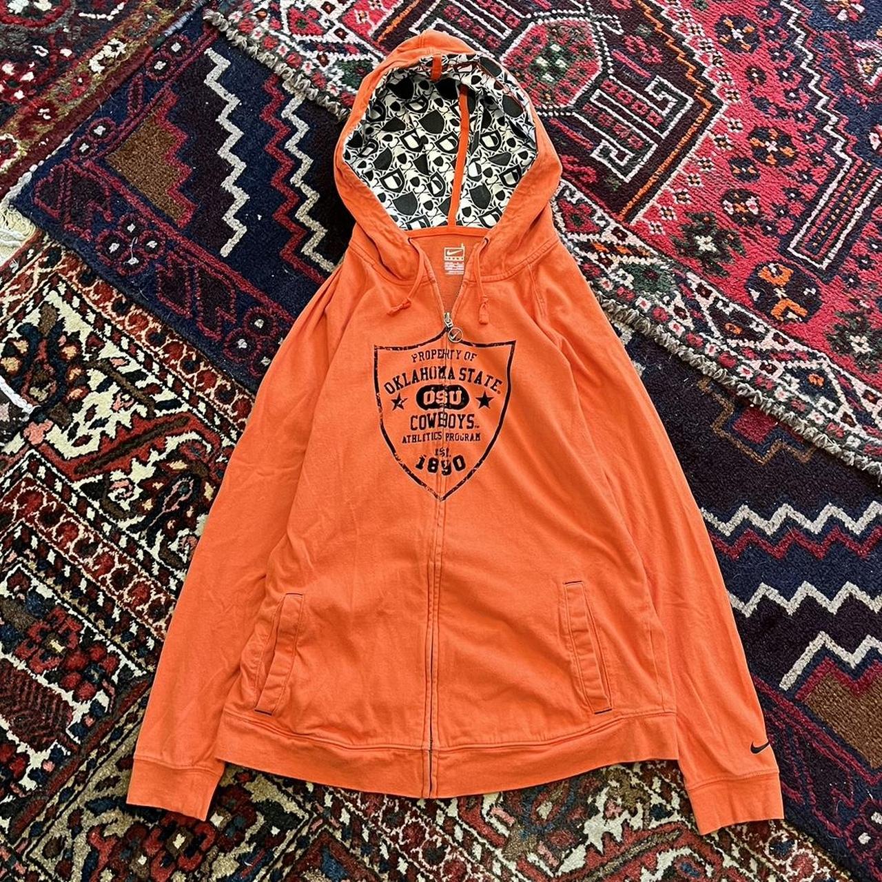 Vintage y2k Oklahoma State zip up Nike hoodie in... | Depop