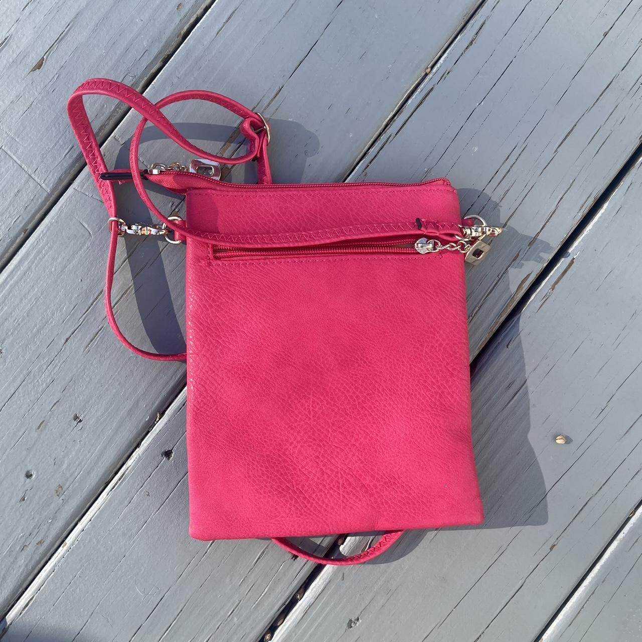 Hot pink crossbody handbag - Depop